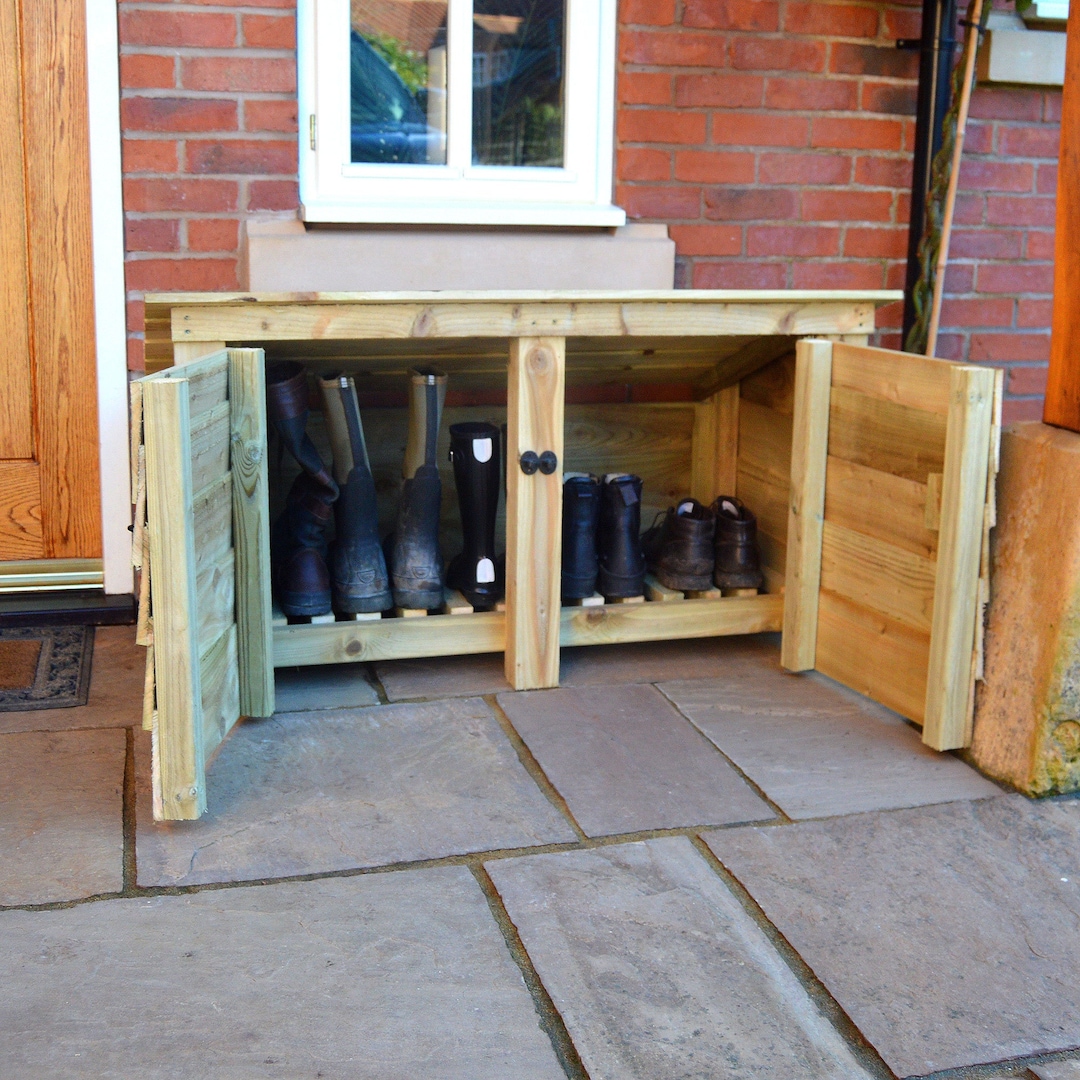 Outdoor Wellie Boot Shoe Storage - Langham Major Design - Etsy UK