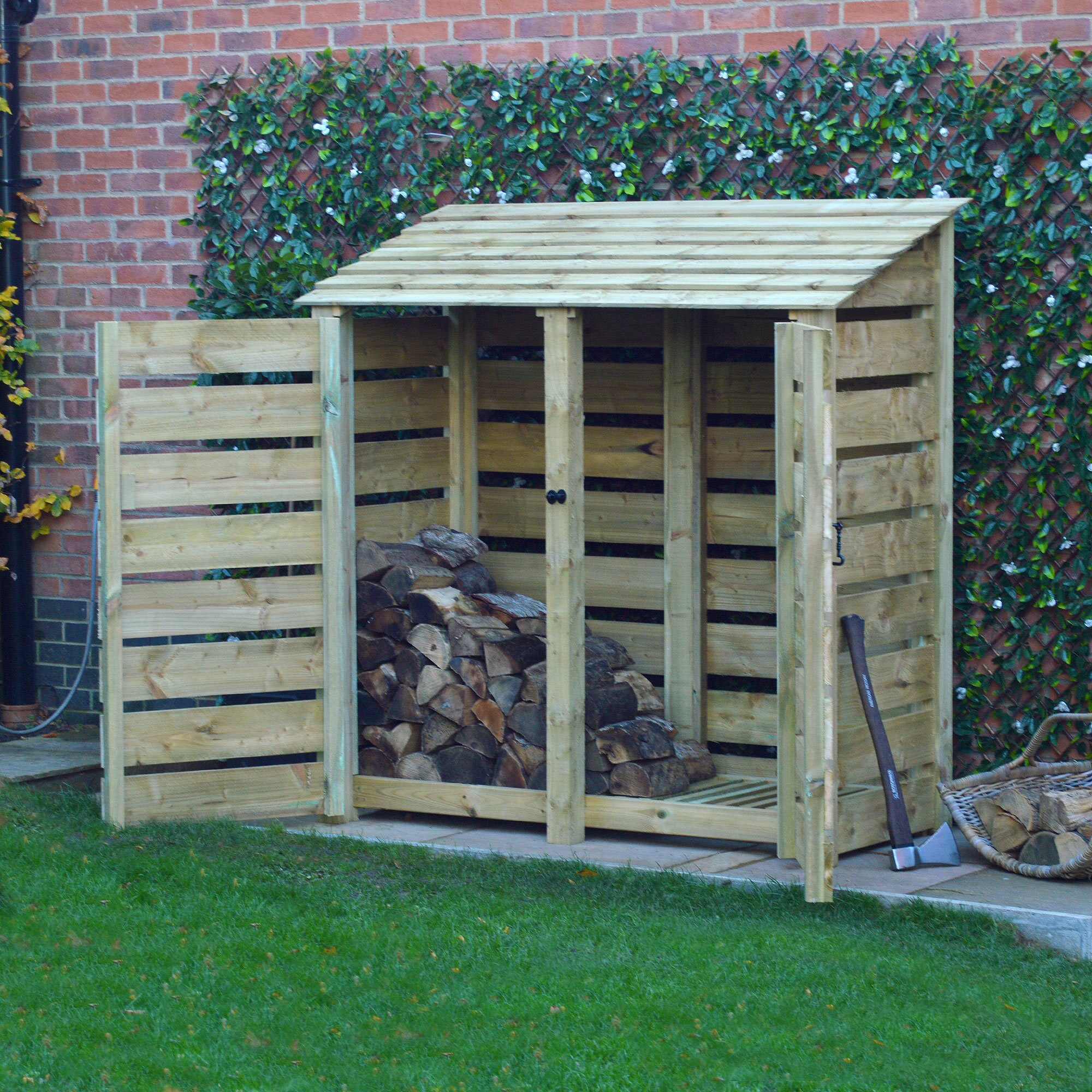 Outdoor Wooden Log Store 6ft Tall X 6ft Wide Hambleton - Etsy UK