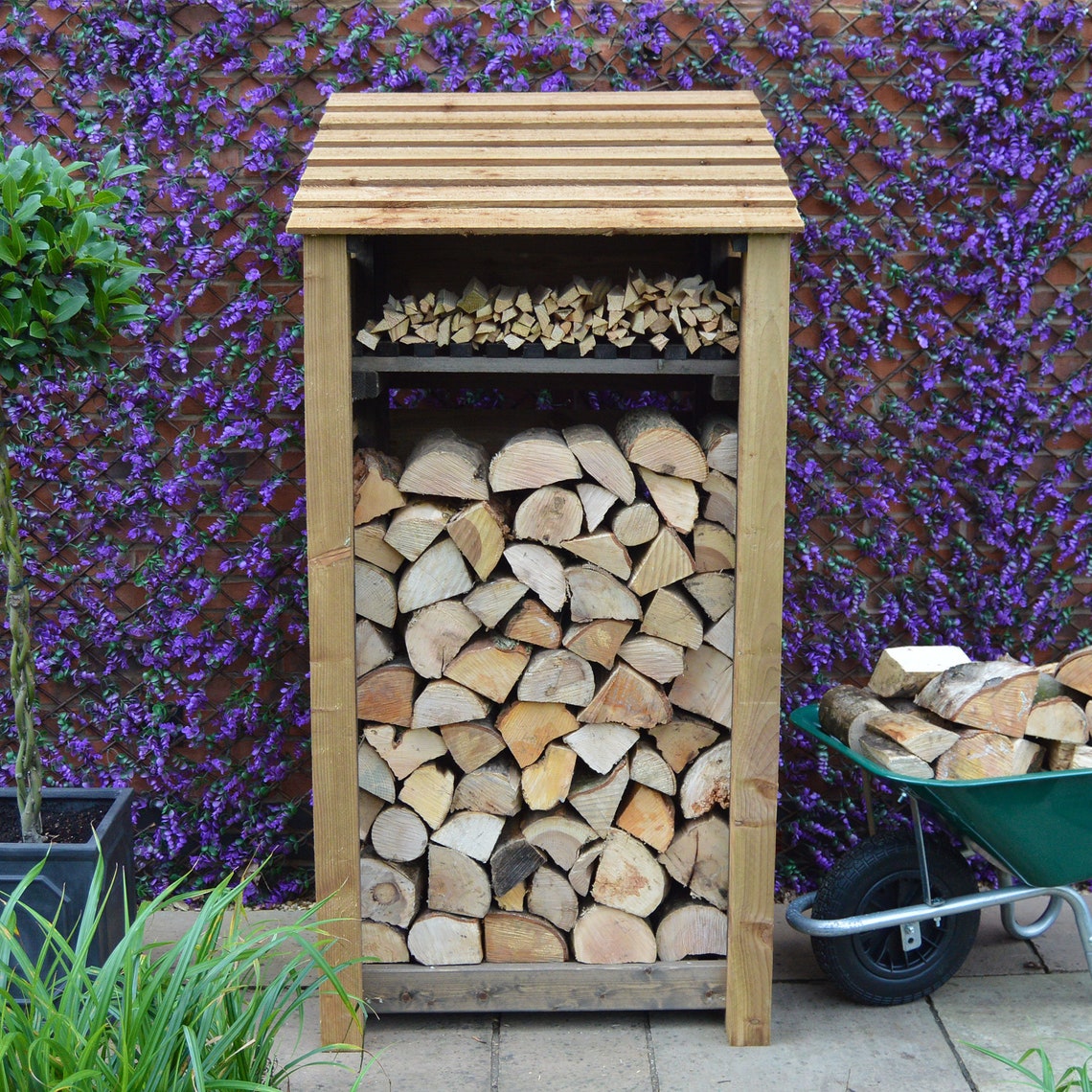 Outdoor Wooden Log Store 6ft Tall X 3ft Wide Burley - Etsy UK