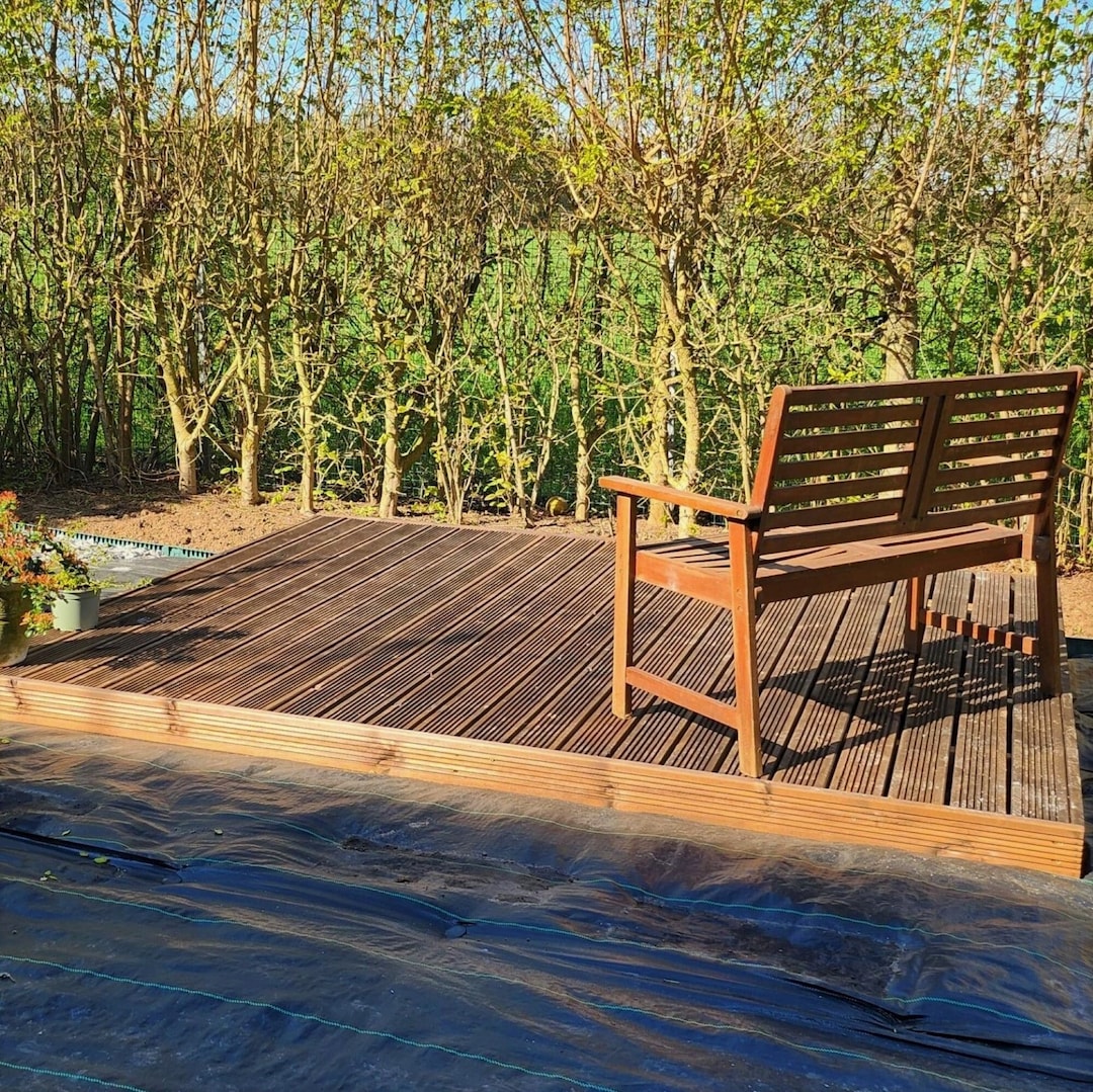 Outdoor Wooden Timber Decking Base Kit - 6x2 Timbers - Pressure Treated ...