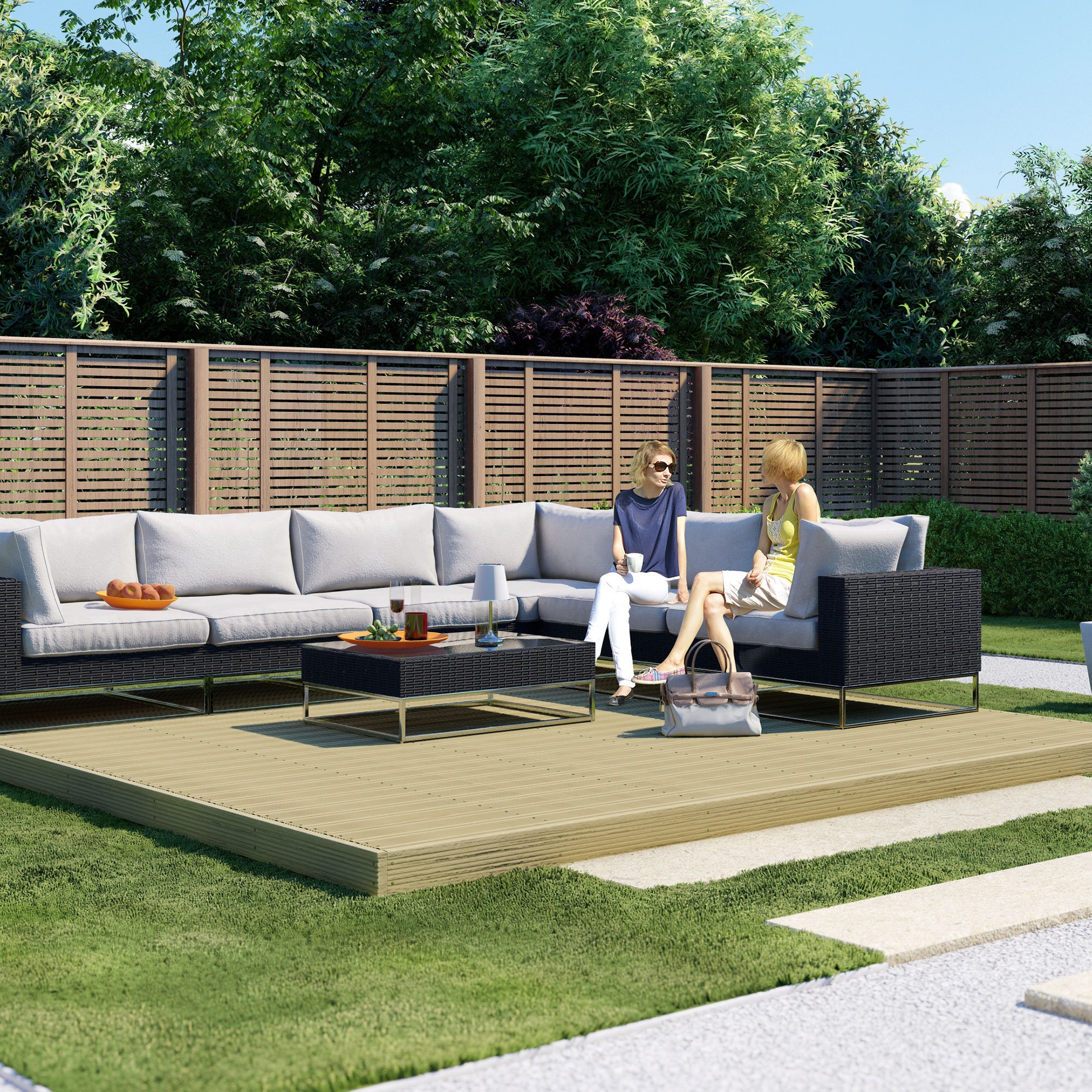 Outdoor Wooden Decking Base Kit 4x2 - Etsy UK