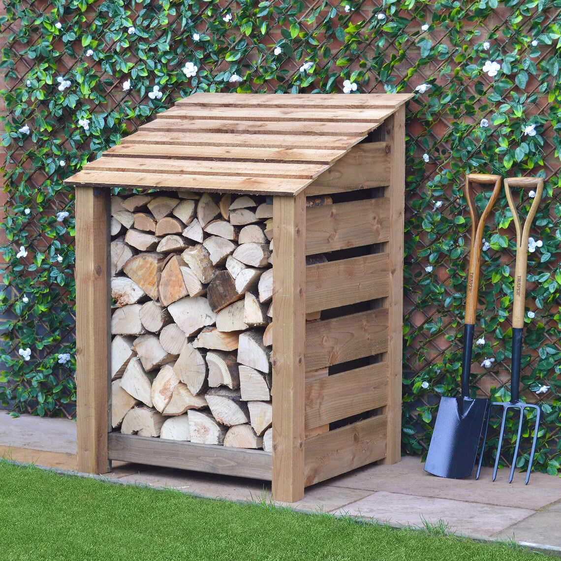 Outdoor Wooden Log Store 4ft Tall X 3ft Wide Burley - Etsy UK