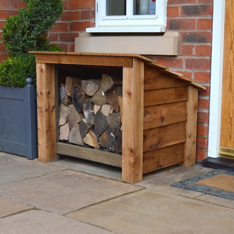 Outdoor Wooden Log Store Langham Minor Design - Etsy