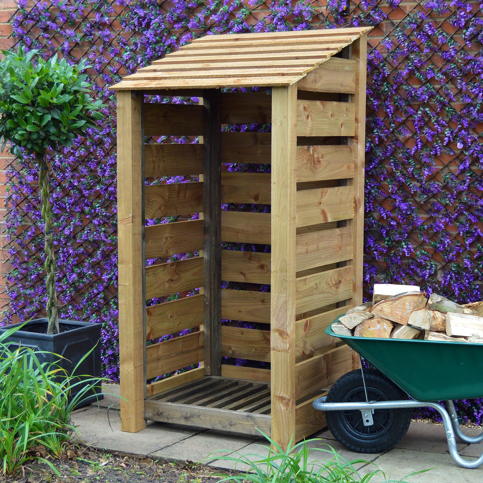 Outdoor Wooden Log Store 6ft Tall X 3ft Wide Burley - Etsy UK