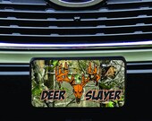 Custom Camo Deer Slayer Front License Plate Car Coasters - Etsy