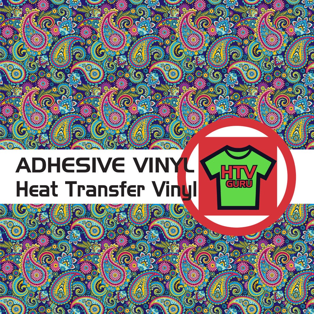 Paisley Printed HTV Pattern Heat Transfer Vinyl Iron on Adhesive Vinyl ...