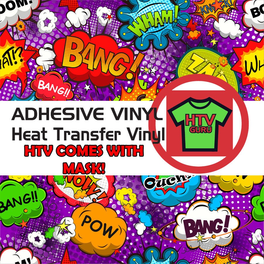 Comic Book Super Hero Printed Patterned Heat Transfer Vinyl Outdoor ...