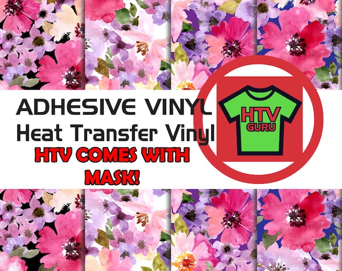 Red and White Roses Printed HTV Pattern Vinyl Sheets Heat | Etsy