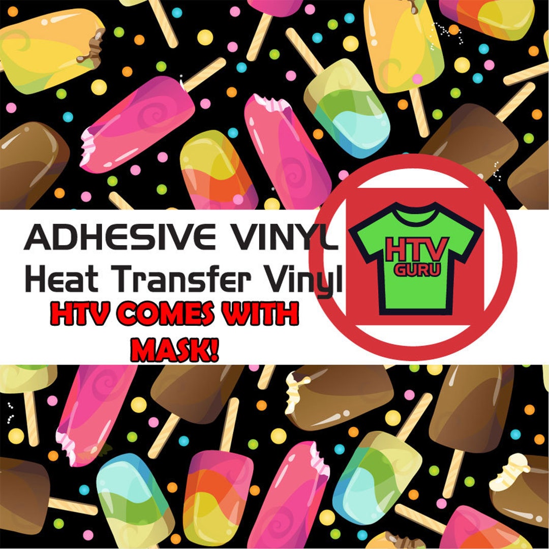 Popsicle Candy Printed Pattern HTV Iron on Heat Transfer Vinyl Outdoor ...