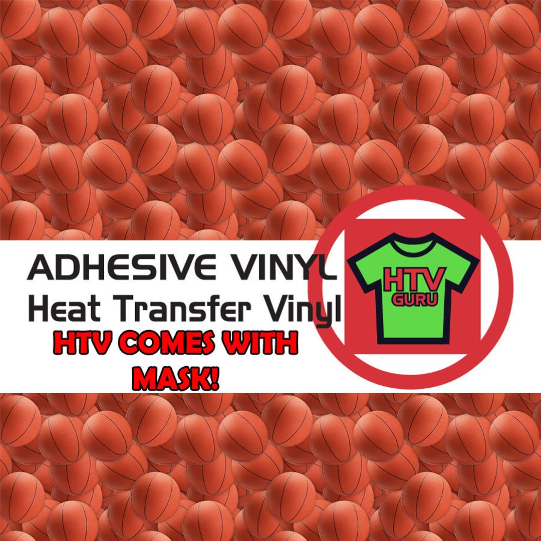 Basketball HTV and Adhesive Printed Pattern Vinyl Sheets Iron on Heat ...