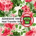 Red and White Roses Printed HTV Pattern Vinyl Sheets Heat - Etsy