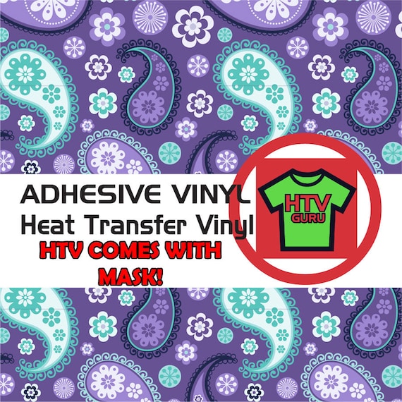 Paisley Printed HTV Pattern Vinyl Sheets Iron on Heat Transfer | Etsy