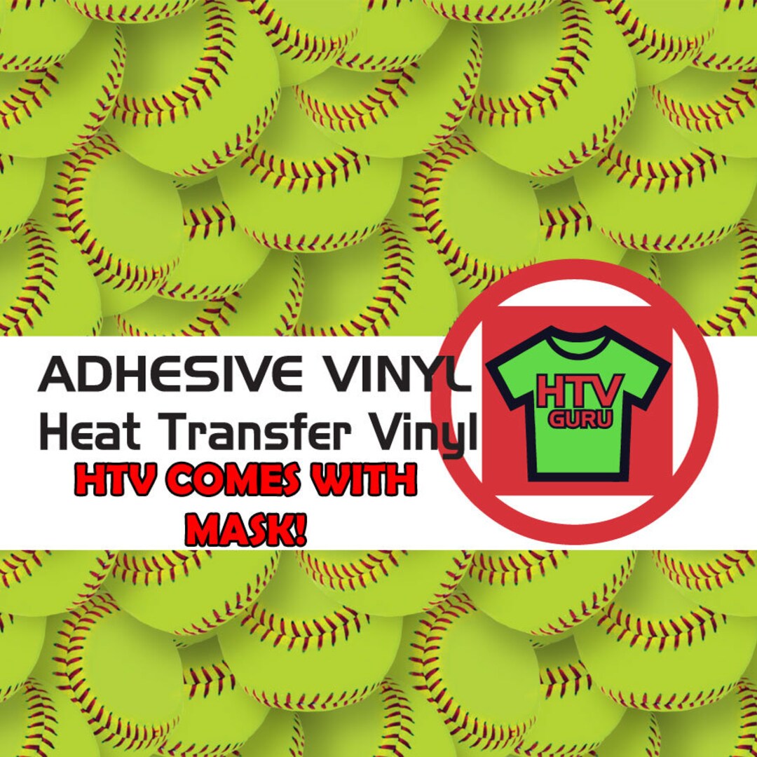 Softball Printed Vinyl HTV and Adhesive Pattern Outdoor Vinyl Sheets ...