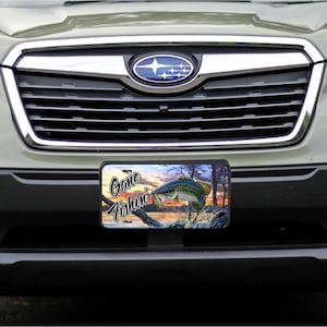 Custom Personalized Front License Plate, Fishing Bass Car Coasters ...