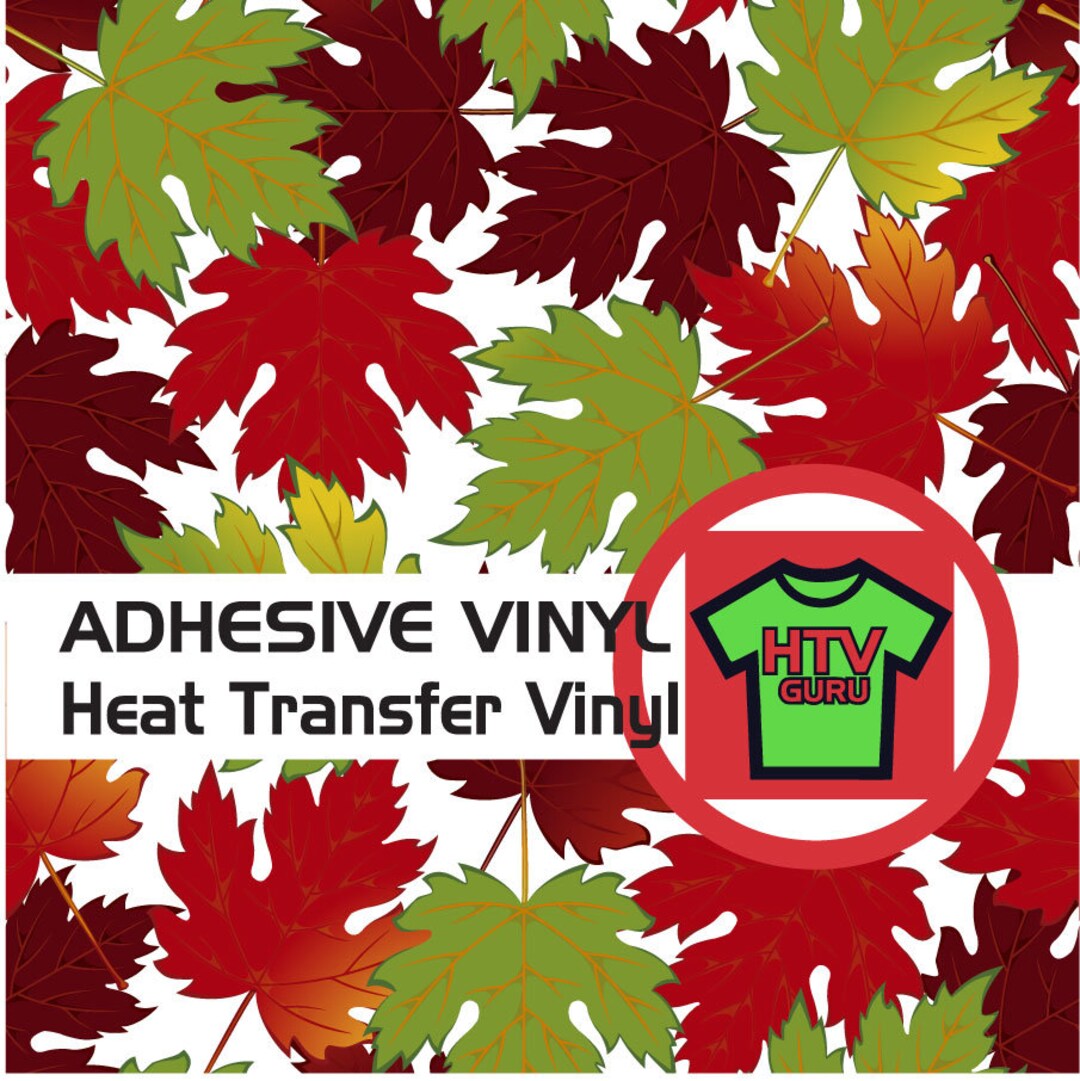 Fall Leaves HTV and Adhesive Printed Pattern Vinyl Sheets Iron on ...