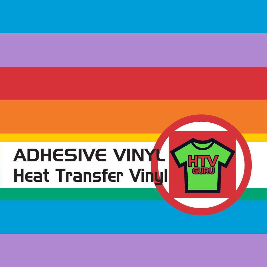 Rainbow Striped HTV Iron on Heat Transfer Vinyl and Adhesive - Etsy