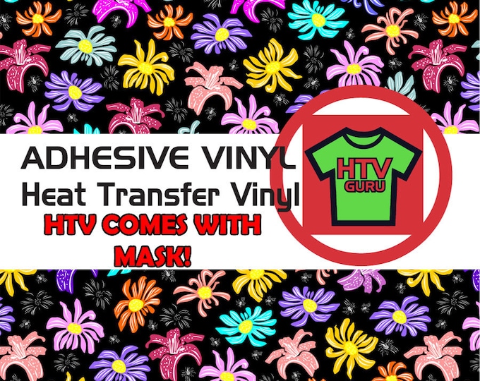 Red and White Roses Printed HTV Pattern Vinyl Sheets Heat | Etsy