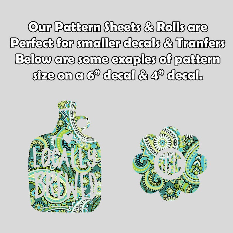 Paisley HTV Printed Pattern Vinyl Sheets - Etsy