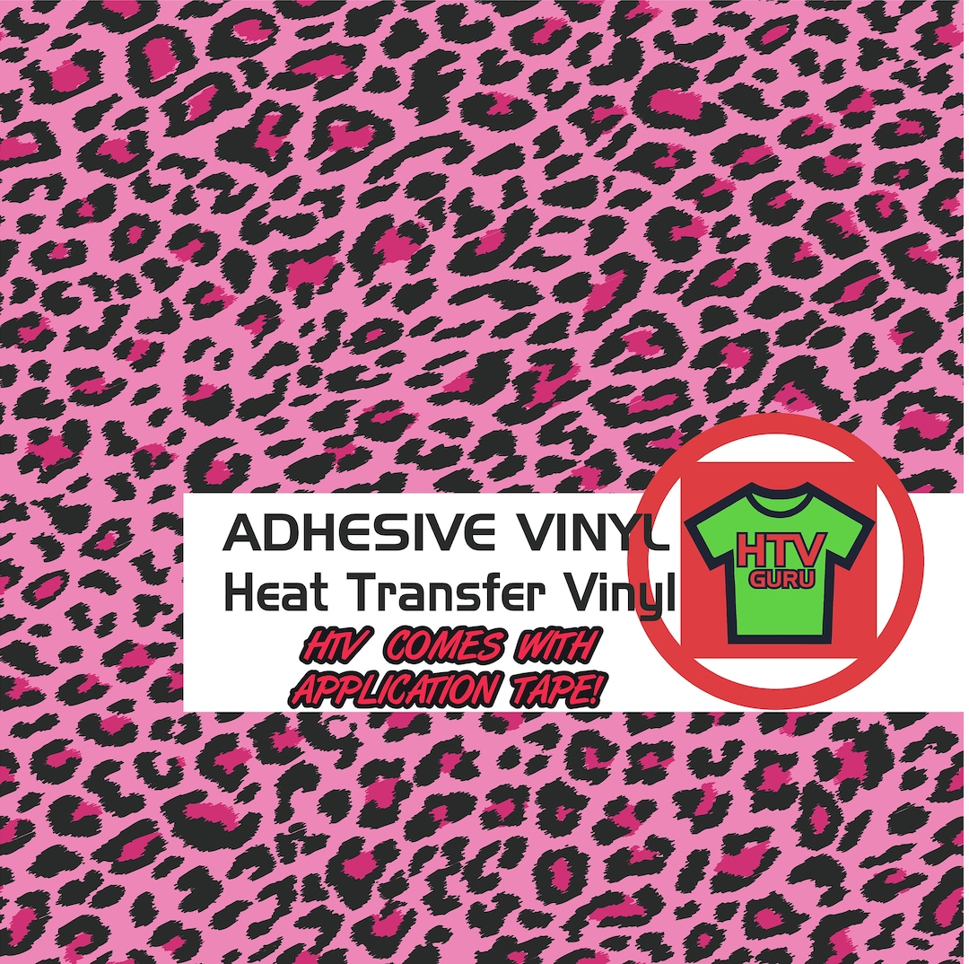 Pink Leopard Cheetah Animal Printed HTV Pattern Heat Transfer Vinyl and ...