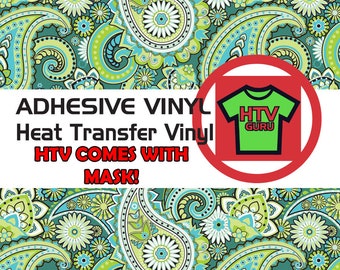 Tribal Paisley Printed HTV Pattern Vinyl Sheets Outdoor Craft - Etsy