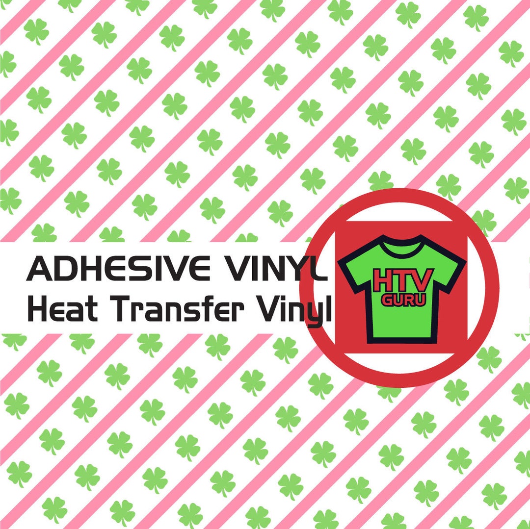 4 Leaf Clover Irish Iron on Heat Transfer Vinyl HTV Printed Pattern ...