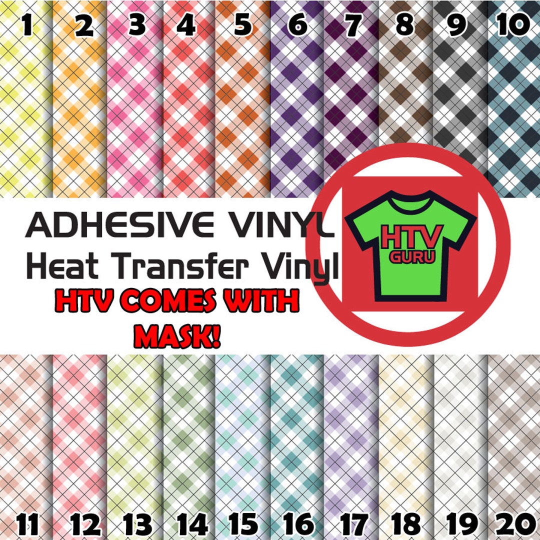 Gingham Printed Patterns HTV & Vinyl Sheets, Heat Transfer Vinyl Sheets ...