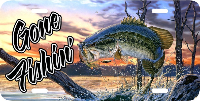 Custom Personalized Front License Plate, Fishing Bass Car Coasters ...