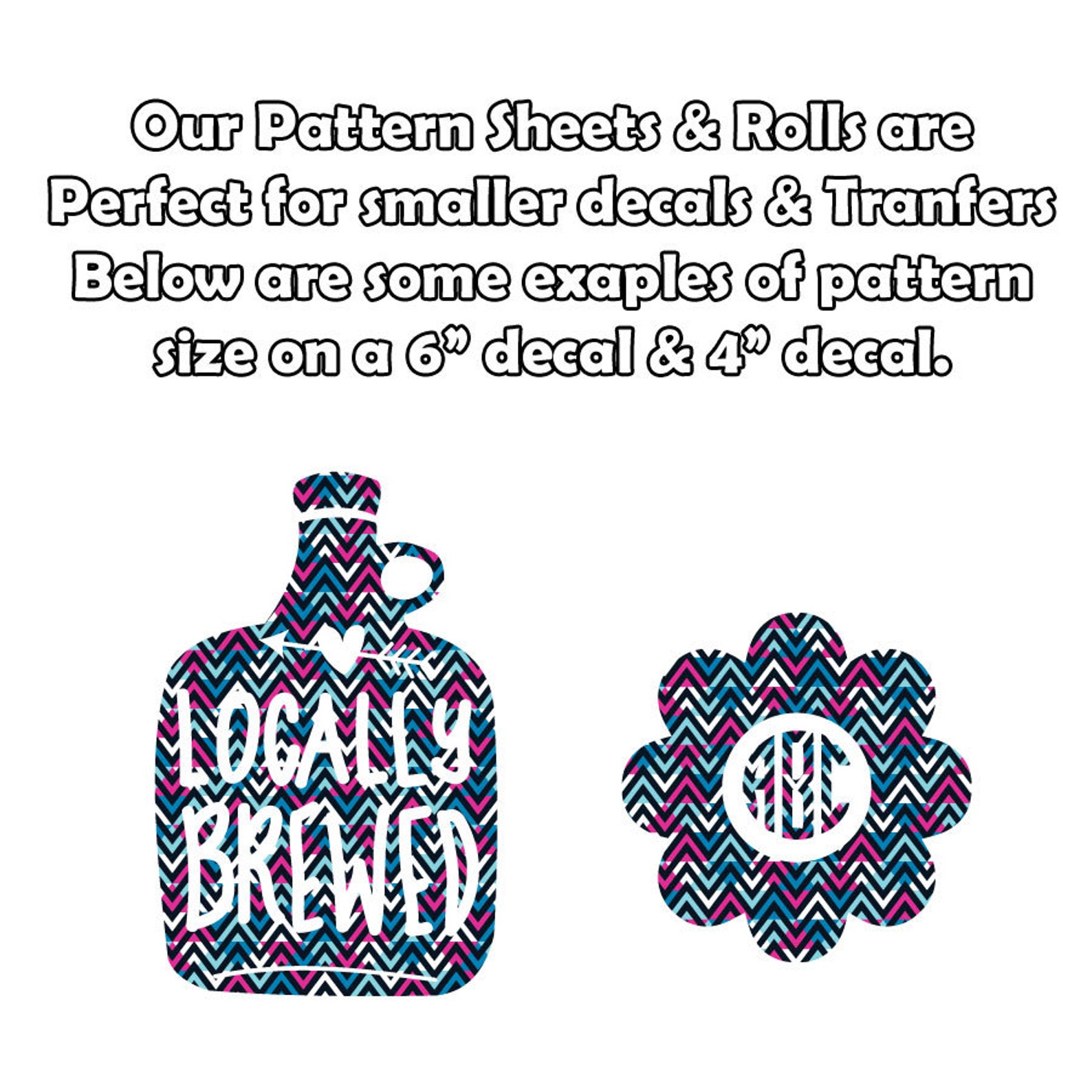 Chevron Vinyl Sheets Iron on Heat Transfer Vinyl Printed | Etsy