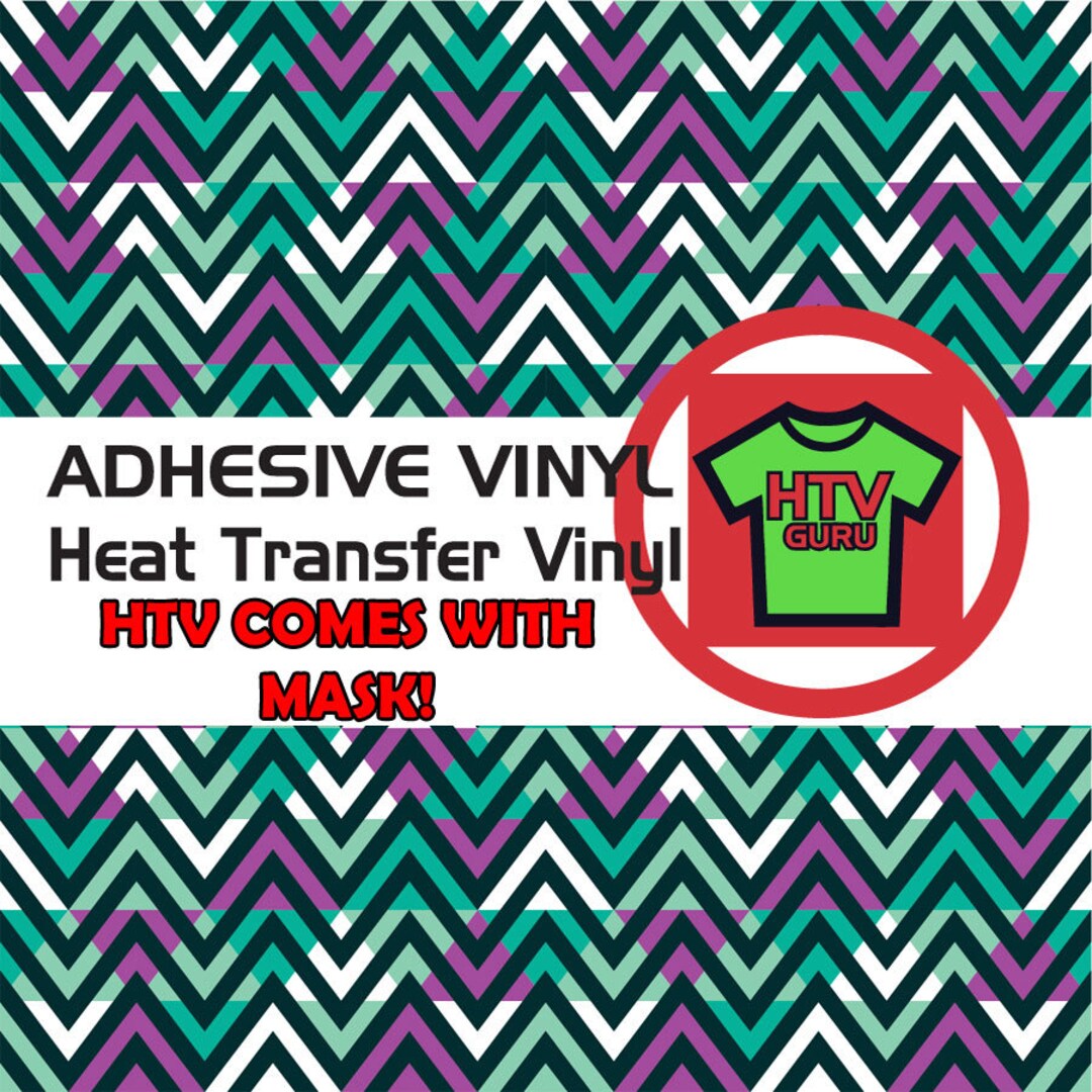Multi-color Chevron Printed Patterned HTV Iron on Heat Transfer Vinyl ...