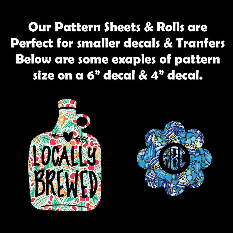 Floral Printed Patterns HTV & Vinyl Sheets Heat Transfer - Etsy