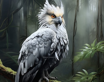 Harpy Eagle Bird Poster Bird Wall Art Digital Download Jungle Bird ...