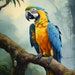 Macaw Parrot | Bird Print | Bird Wall Art | Digital Download | Bird Art ...