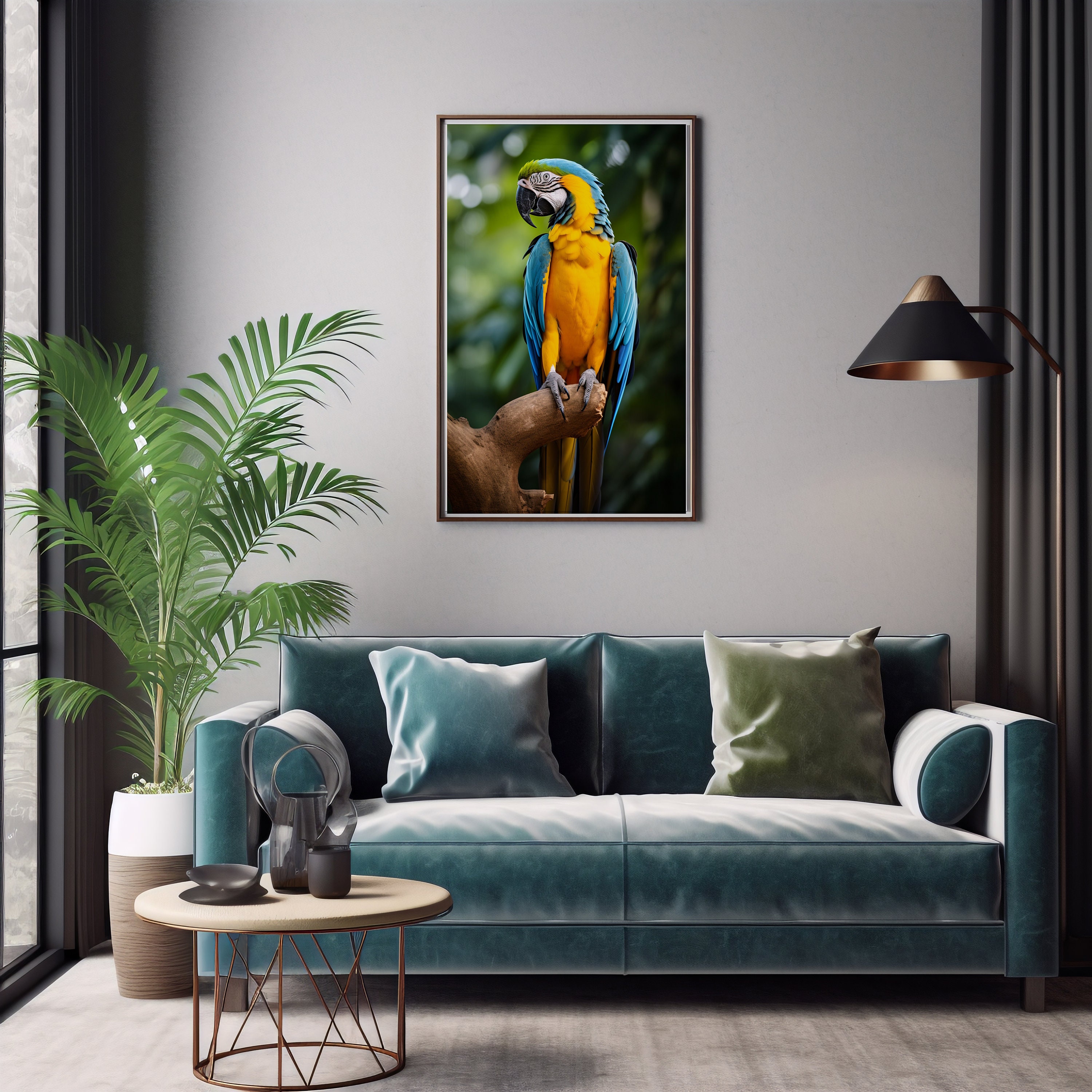 Macaw Parrot | Bird Print | Bird Wall Art | Digital Download | Bird Art ...