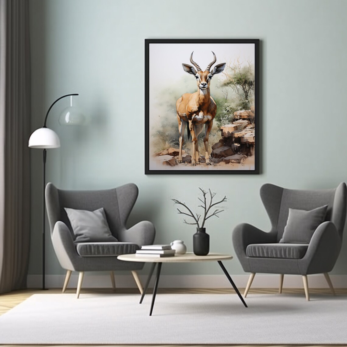Gazelle | Gazelle Print | Jungle Poster | Safari Animal | Digital ...