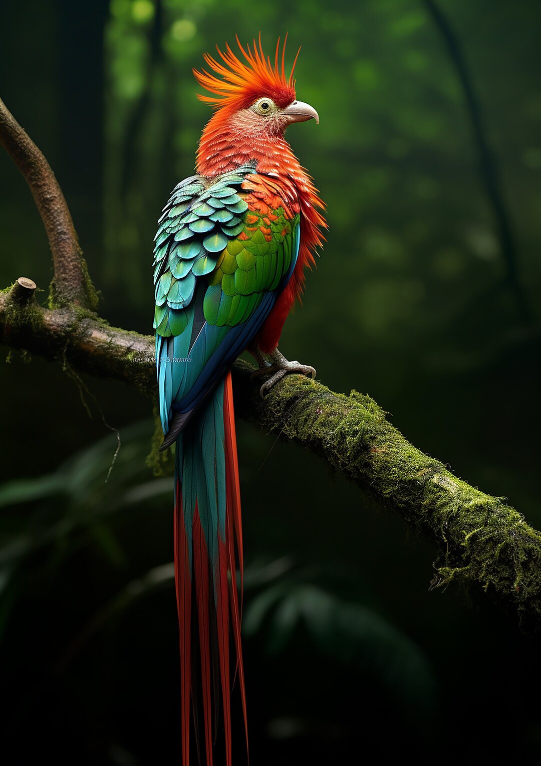 Resplendent Quetzal | Bird Poster | Bird Wallart | Digital Download ...