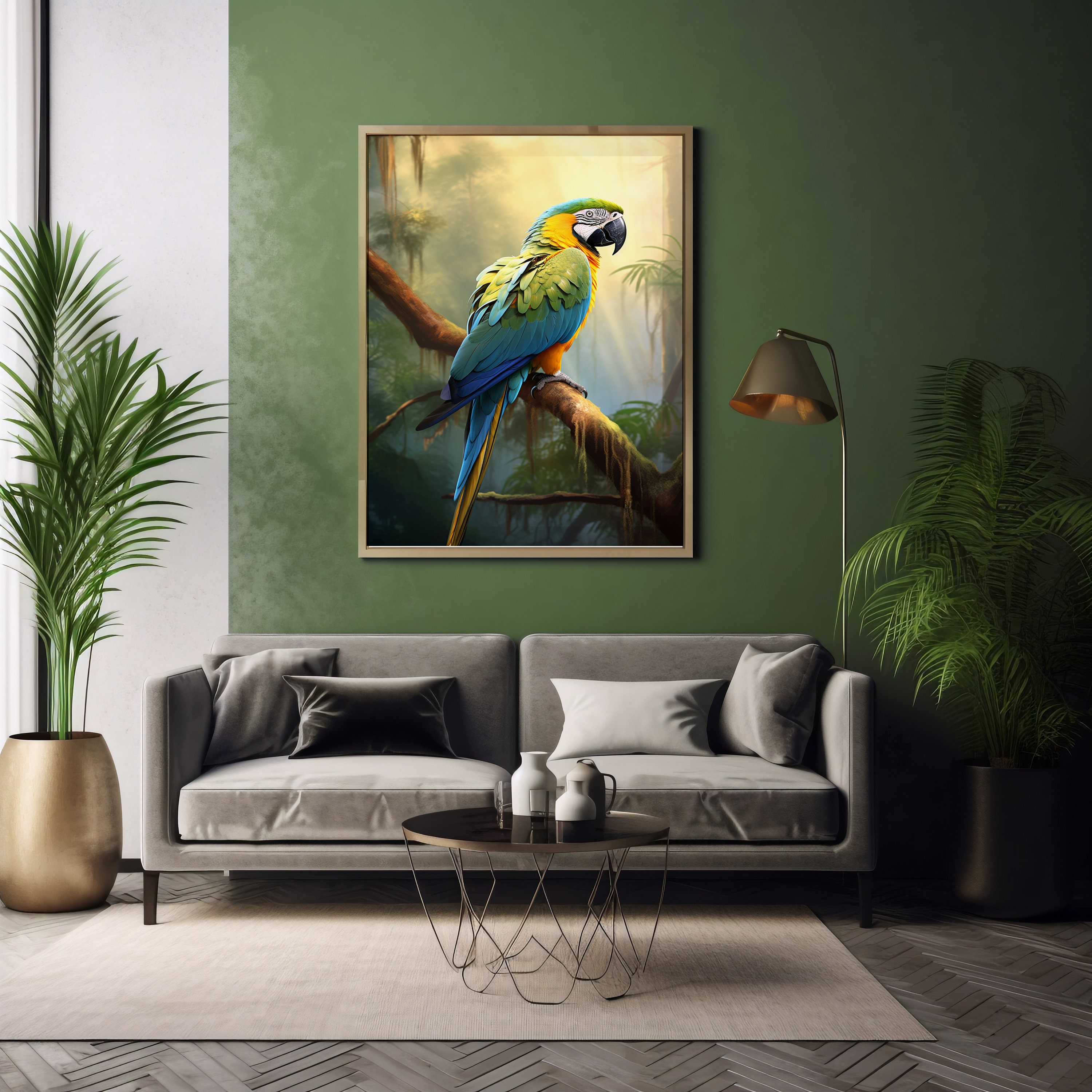Macaw Parrot | Bird Print | Bird Wall Art Decor | Digital Download ...