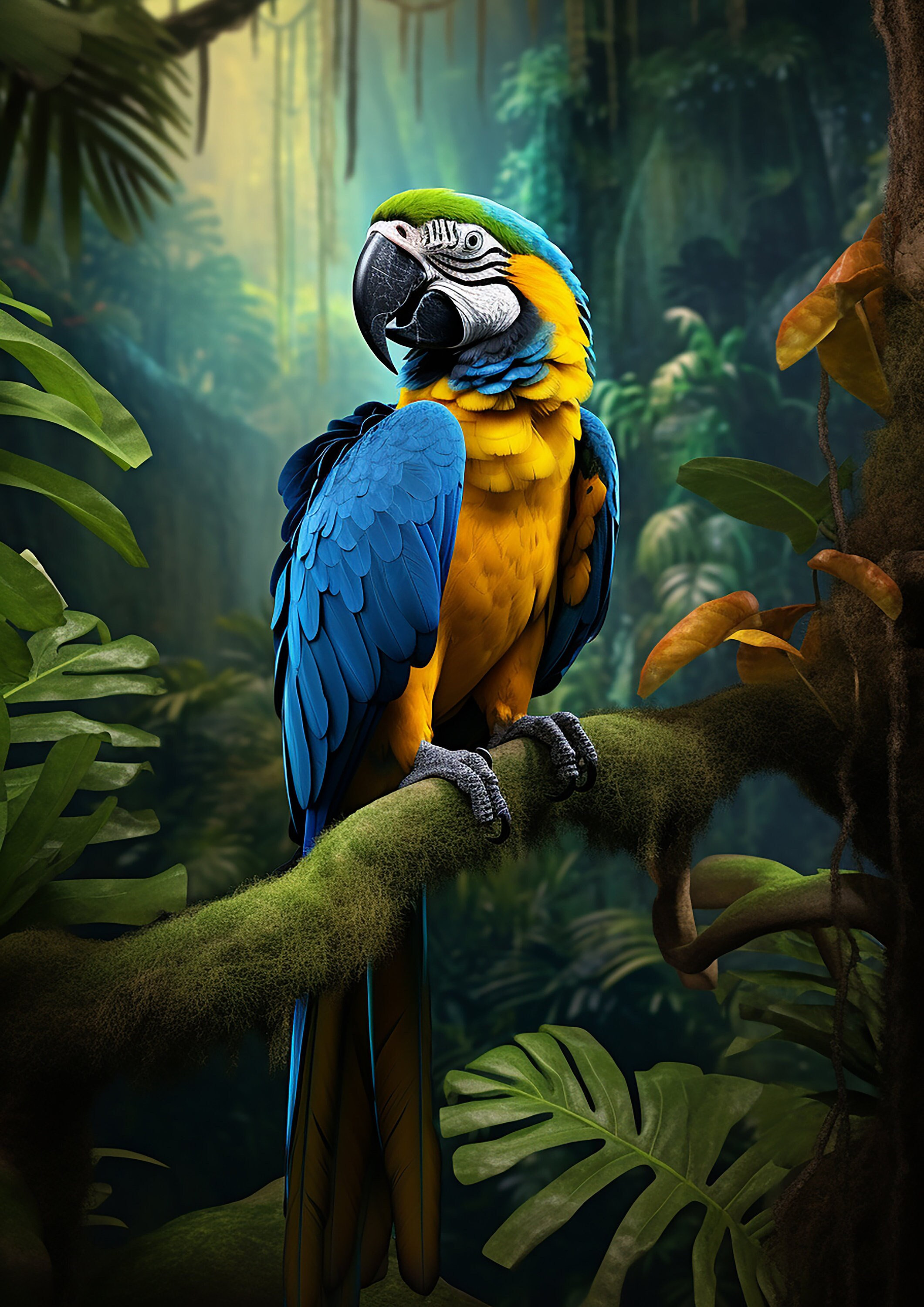 Macaw Parrot | Bird Print | Bird Wall Art | Digital Download | Bird Art ...