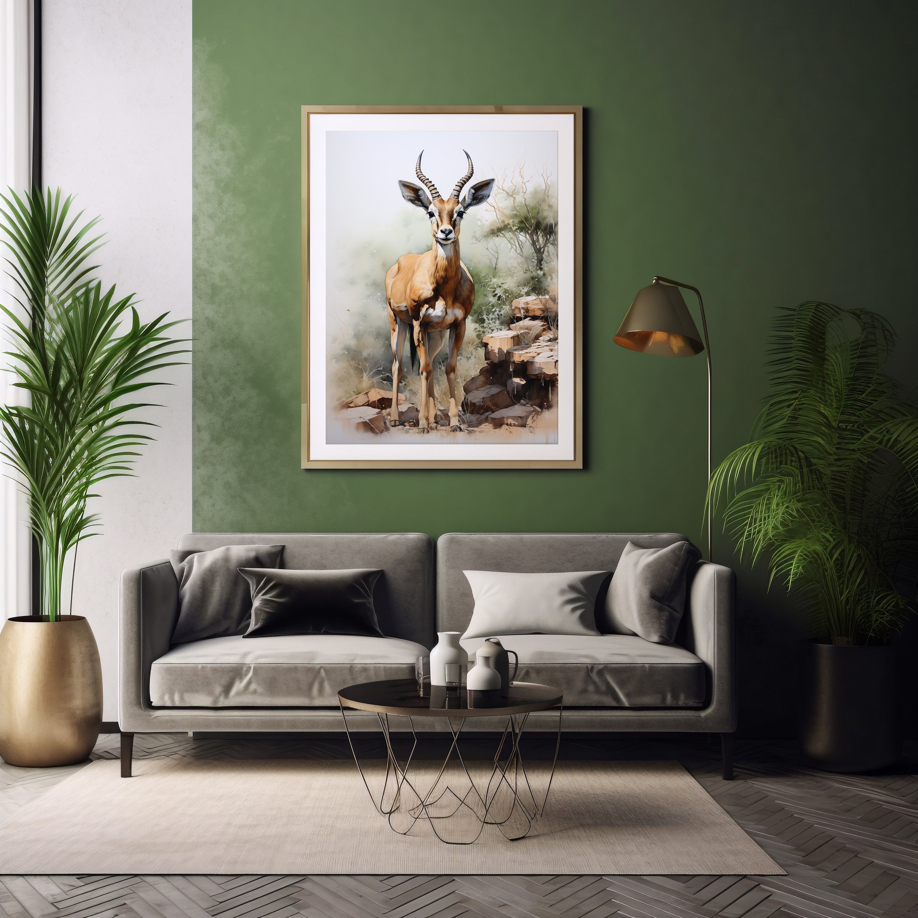 Gazelle | Gazelle Print | Jungle Poster | Safari Animal | Digital ...