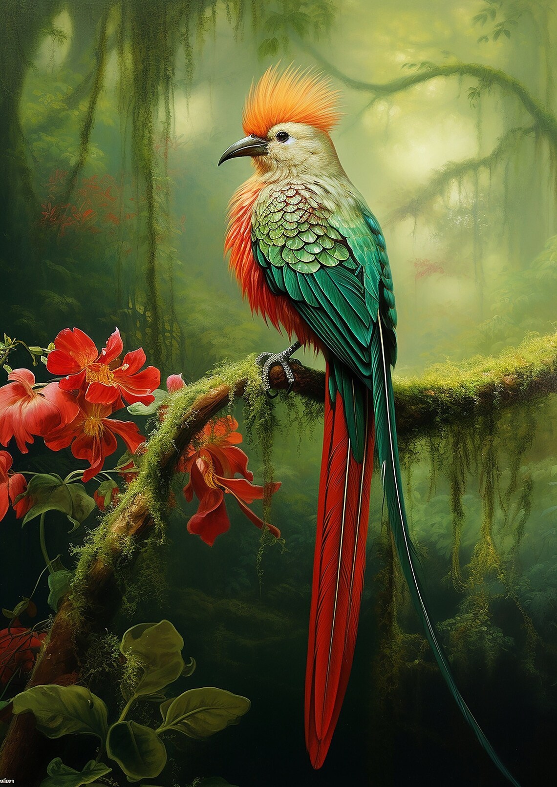 Resplendent Quetzal | Bird Poster | Bird Wall Art | Digital Download ...