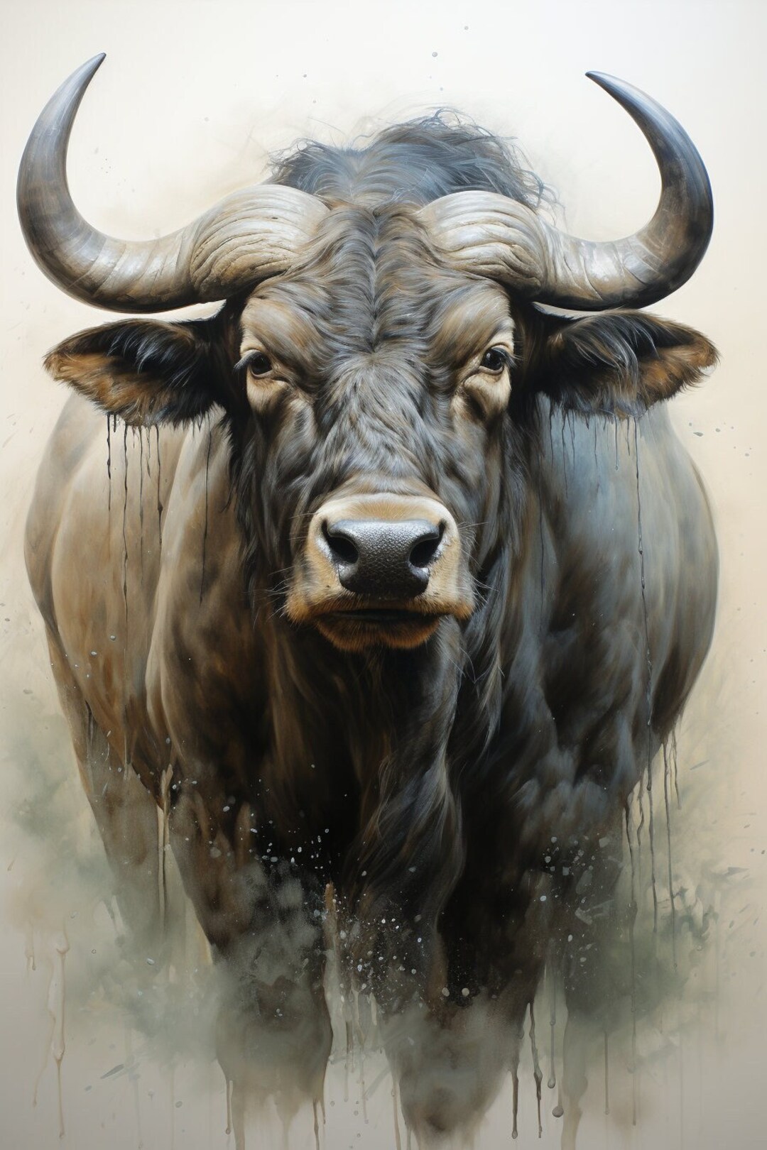 Wildebeest Poster | Wall Art | Safari Animal | Jungle | Digital ...