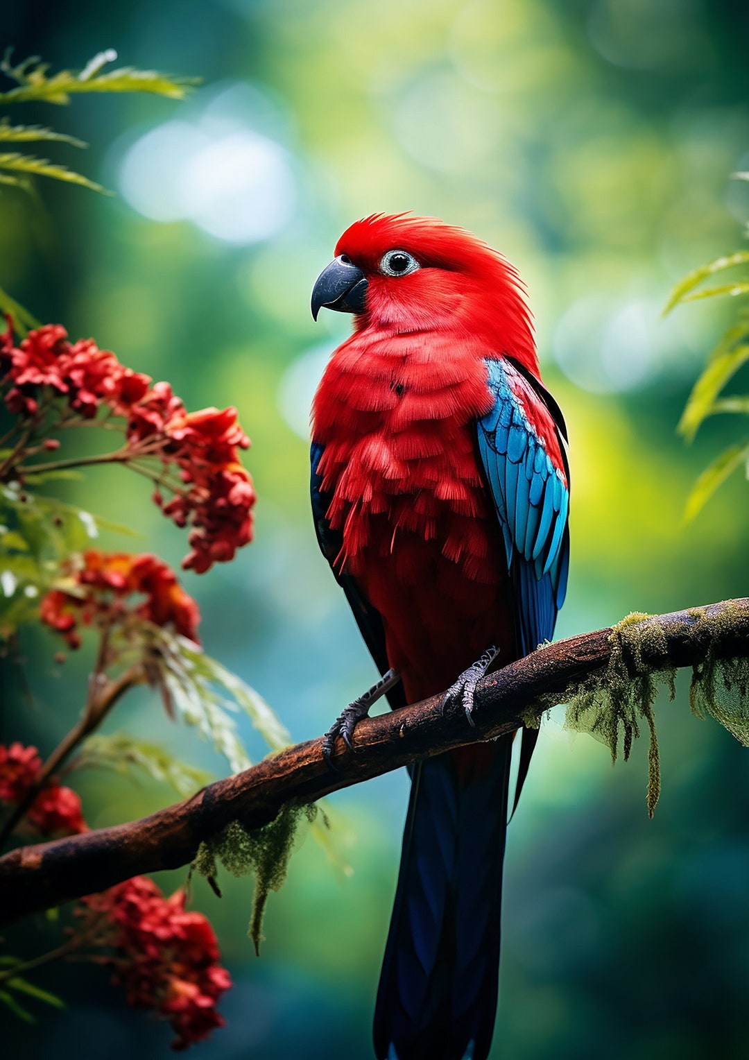 Crimson Rosella | Bird Poster | Bird Wall Art | Digital Download ...