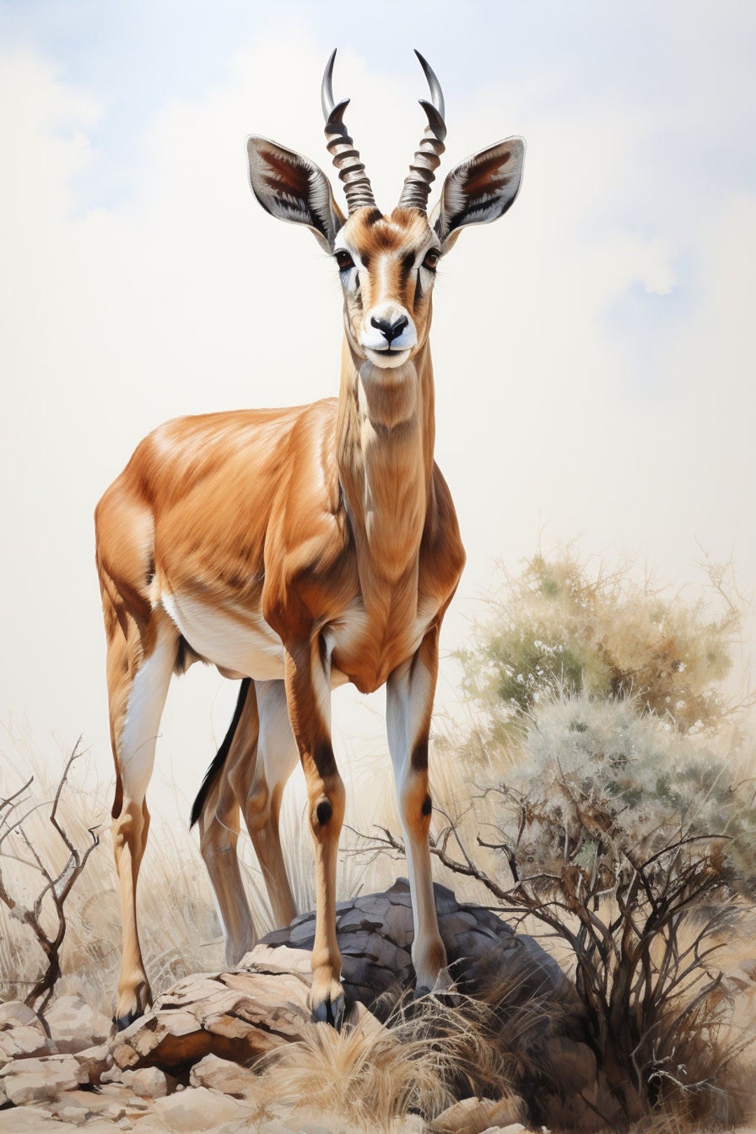 Safari Animal | Gazelle | Gazelle Print | Jungle Poster | Digital ...