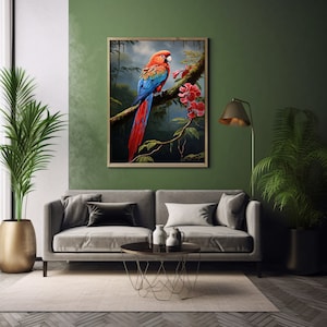 Crimson Rosella | Bird Poster | Bird Wall Art | Digital Download ...