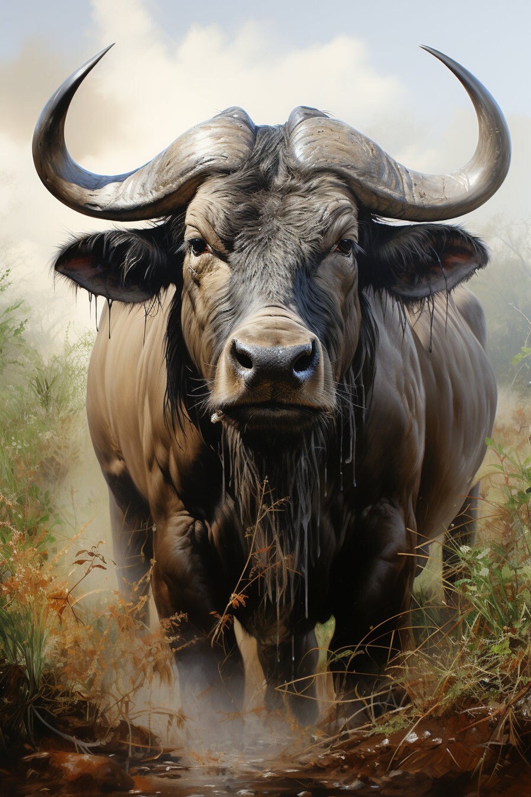Wildebeest Poster | Wall Art | Safari Animal | Jungle Decor | Digital ...
