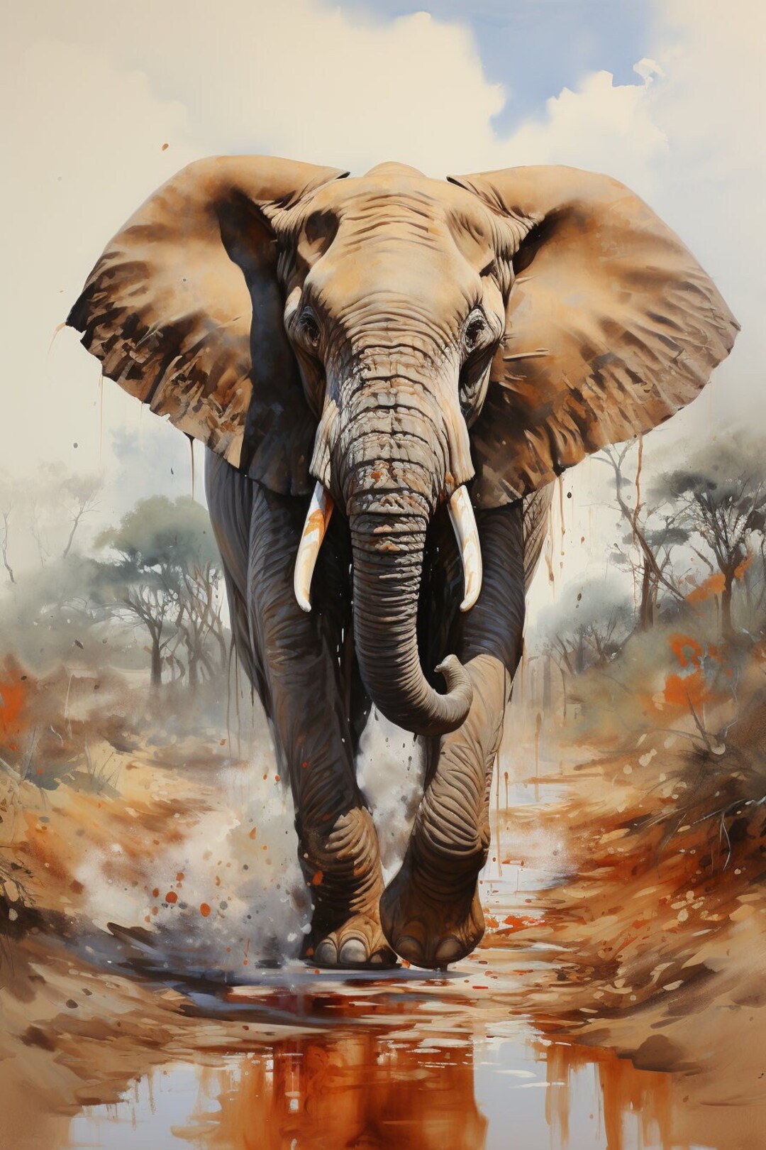 Elephant Poster | Jungle | Safari Animal | Digital Download | Digital ...