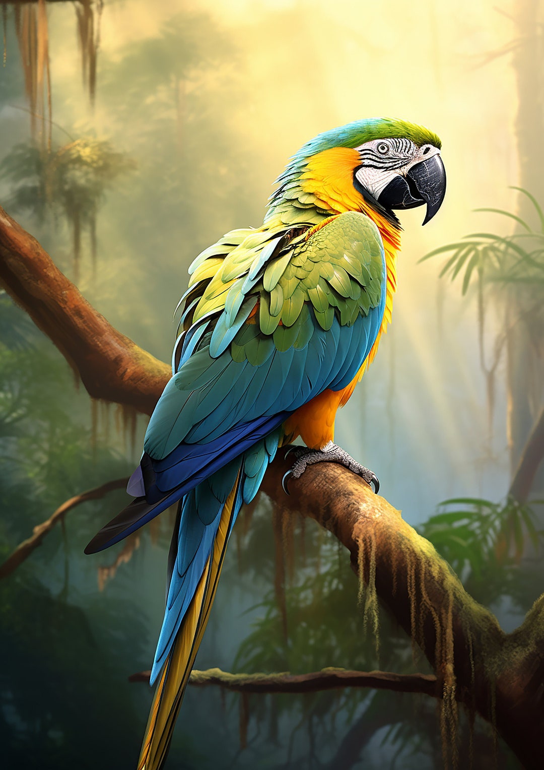 Macaw Parrot | Bird Print | Bird Wall Art Decor | Digital Download ...