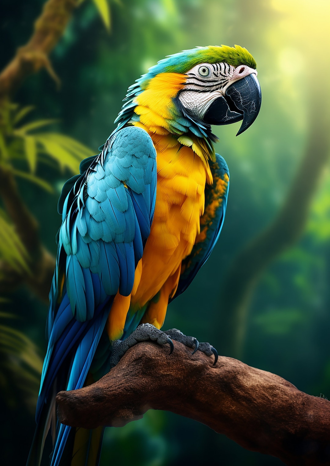 Macaw Parrot | Bird Print | Bird Wall Art | Digital Download | Bird Art ...