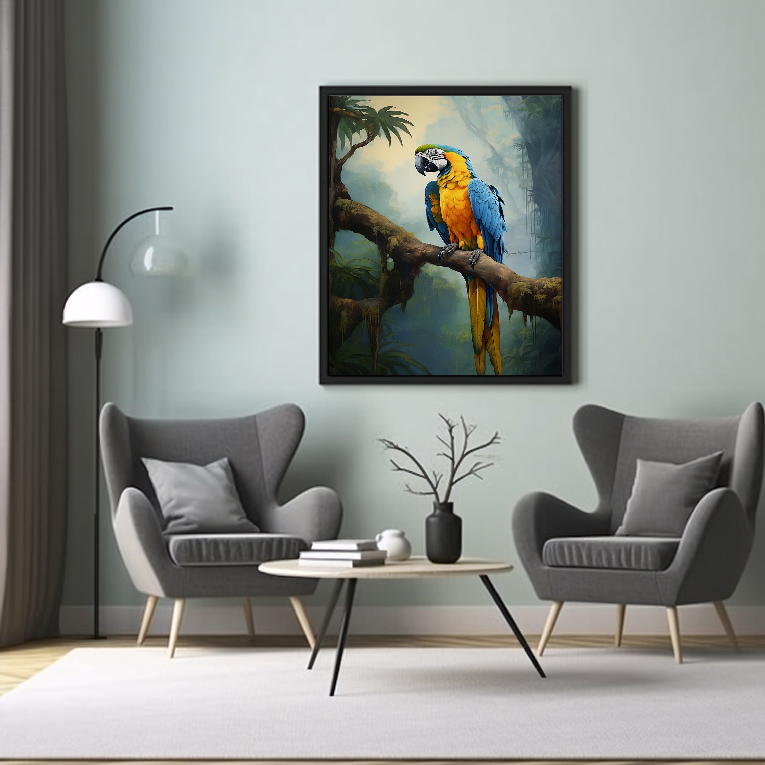 Macaw Parrot | Bird Print | Bird Wall Art | Digital Download | Bird Art ...