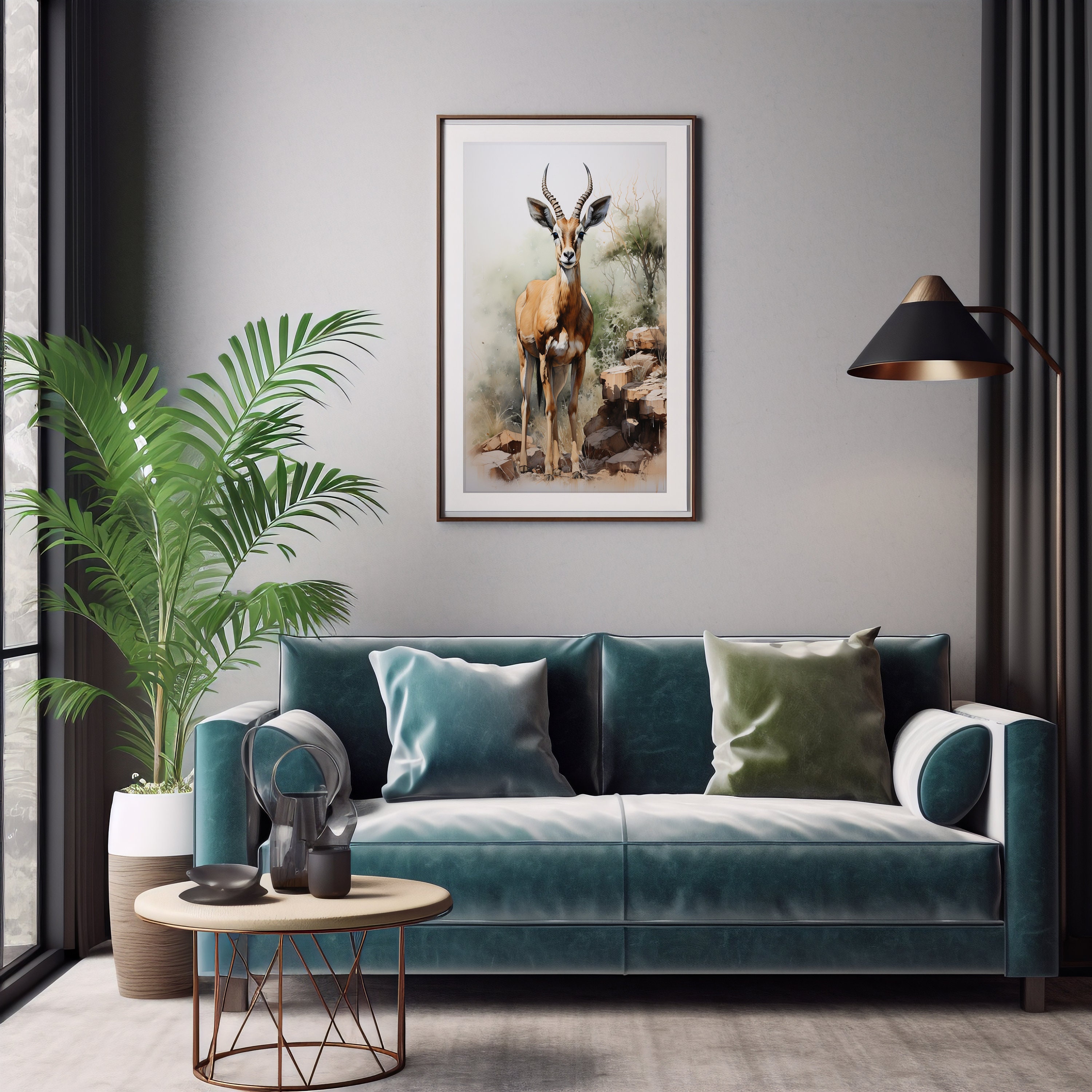 Gazelle | Gazelle Print | Jungle Poster | Safari Animal | Digital ...