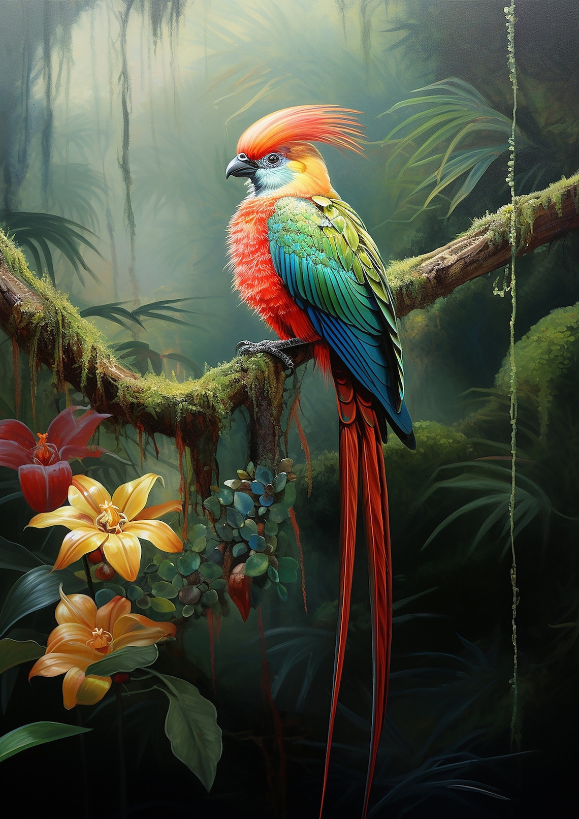 Resplendent Quetzal | Bird Poster | Bird Wallart | Digital Download ...